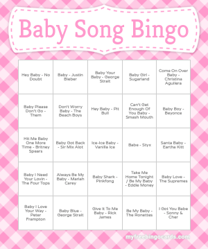 Baby Song Bingo