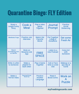 Quarantine Bingo: FLY Edition