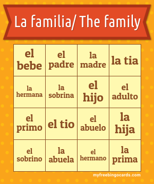 La familia/ The family Bingo