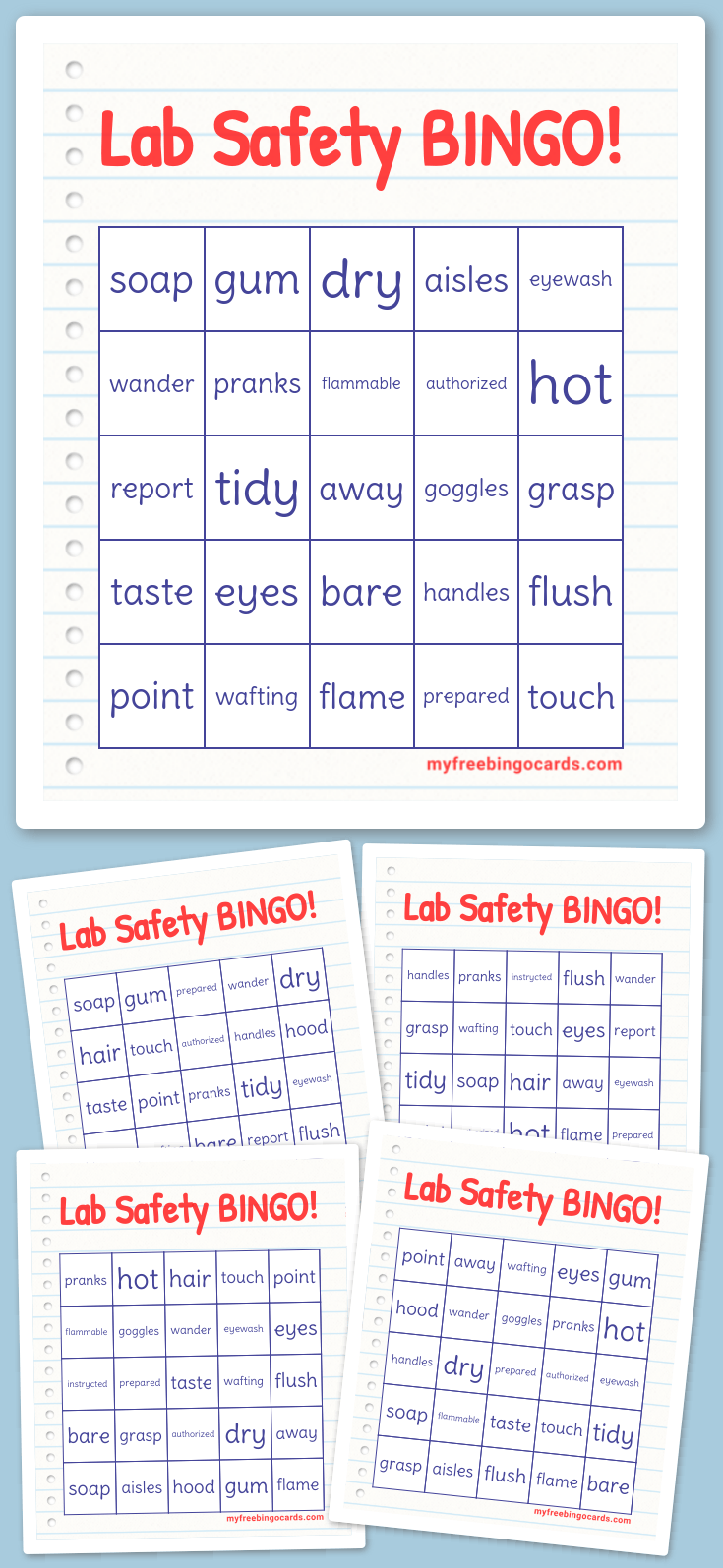 Virtual Lab Safety BINGO!