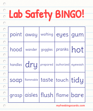 Lab Safety BINGO!
