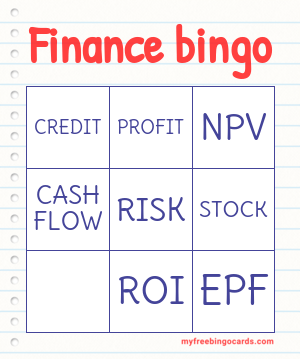 Finance bingo