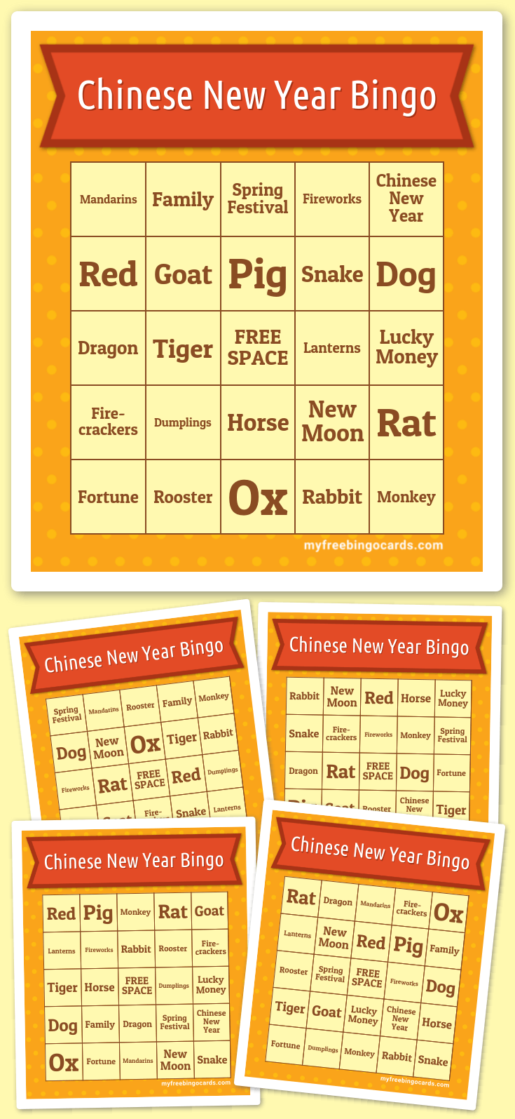 Virtual Chinese New Year Bingo