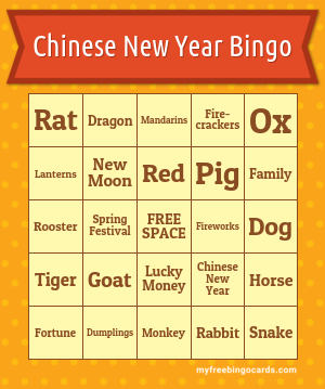 Chinese New Year Bingo
