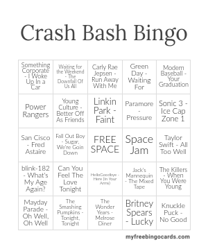Crash Bash Bingo