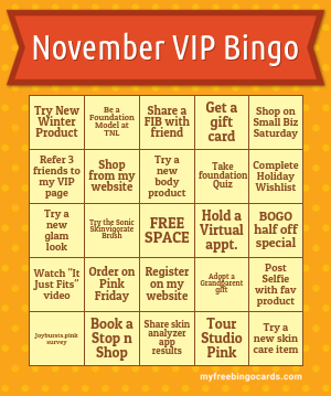 November VIP Bingo