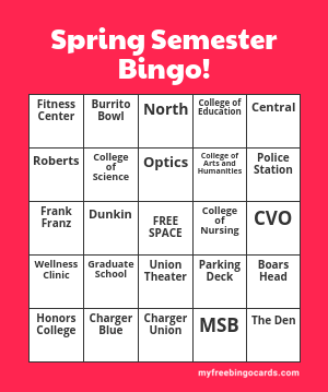 Spring Semester Bingo!