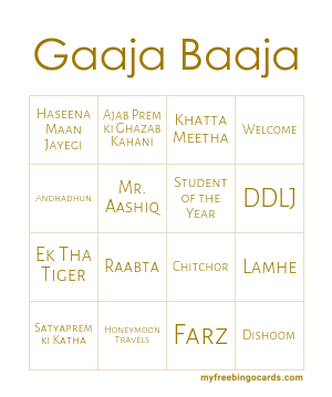 Gaaja Baaja Bingo