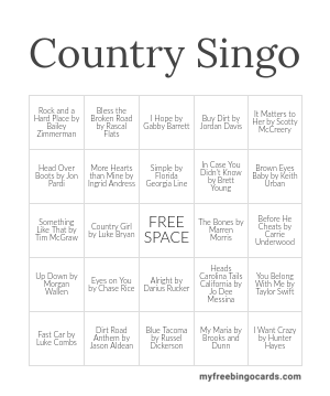 Country Singo Bingo