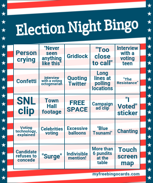 Election Night Bingo