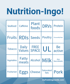 Print 100+ Nutrition-Ingo! Bingo Cards
