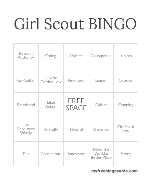 Girl Scout BINGO