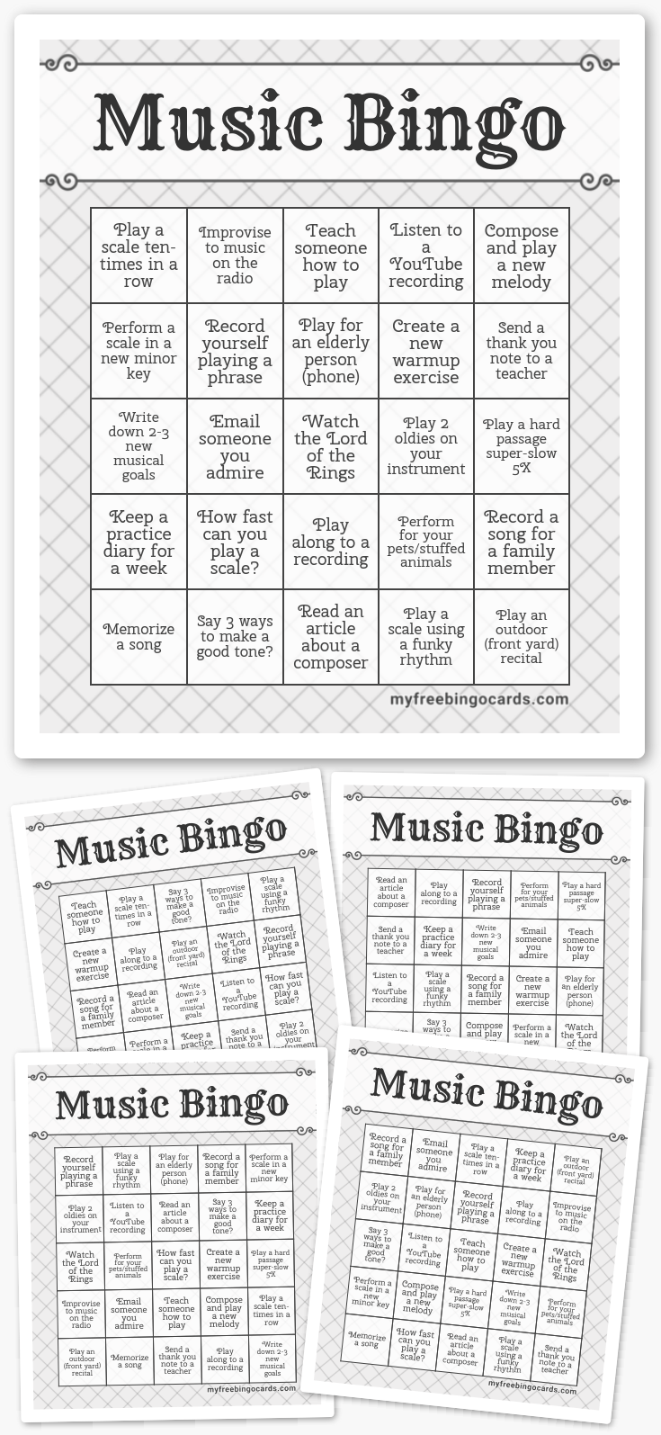 Virtual Music Bingo