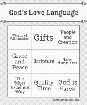 God's Love Language Bingo
