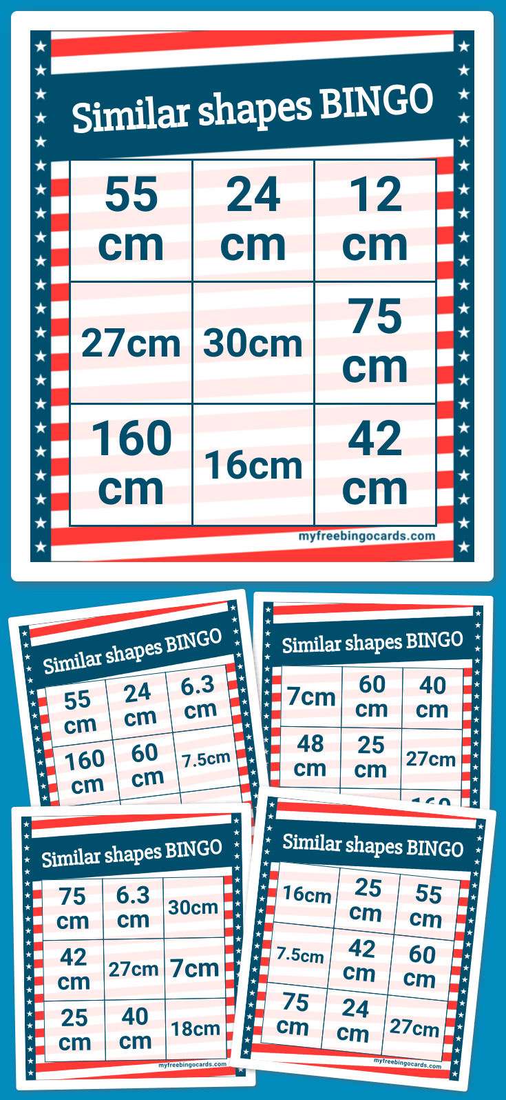 Virtual Similar shapes BINGO
