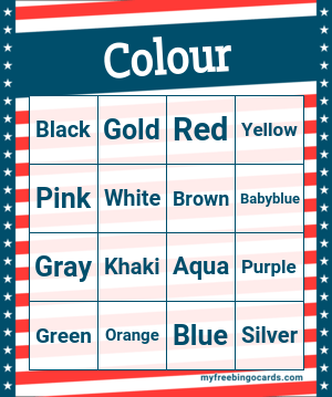 Colour Bingo