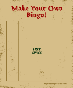 Print 100+ Make Your Own Bingo! Cards