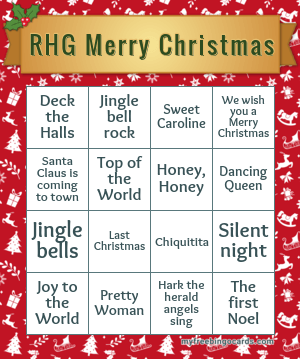 RHG Merry Christmas Bingo
