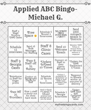 Applied ABC Bingo- Michael G.