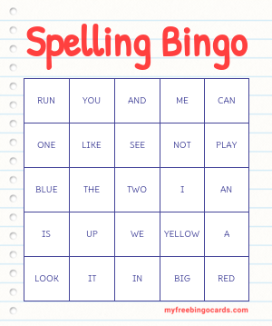 Spelling Bingo