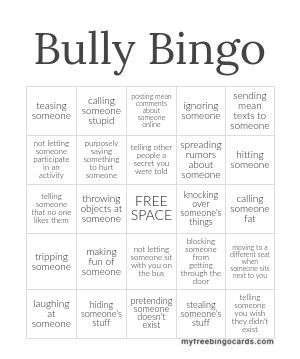 Bully Bingo