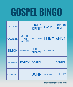 PRINT 100+ GOSPEL BINGO CARDS
