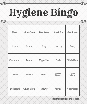 Hygiene Bingo