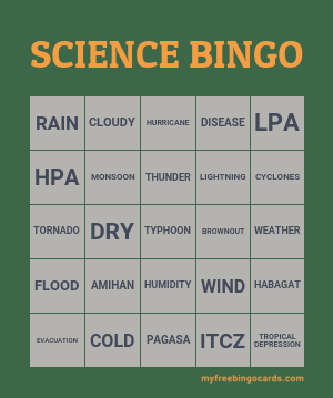SCIENCE BINGO