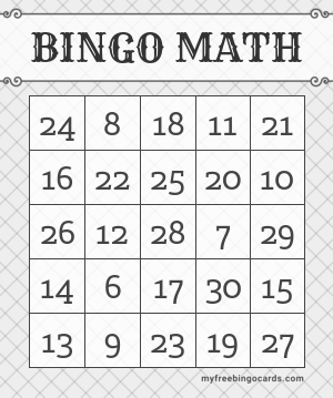 BINGO MATH