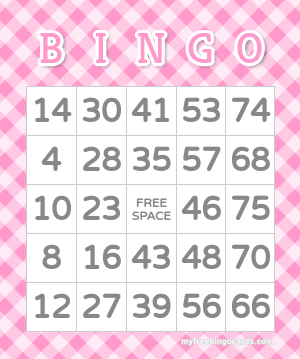 1-75 Number Bingo