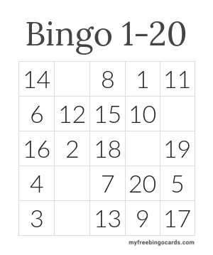 Bingo 1-20