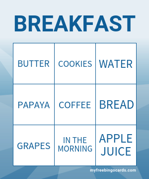 PRINT 100+ BREAKFAST BINGO CARDS