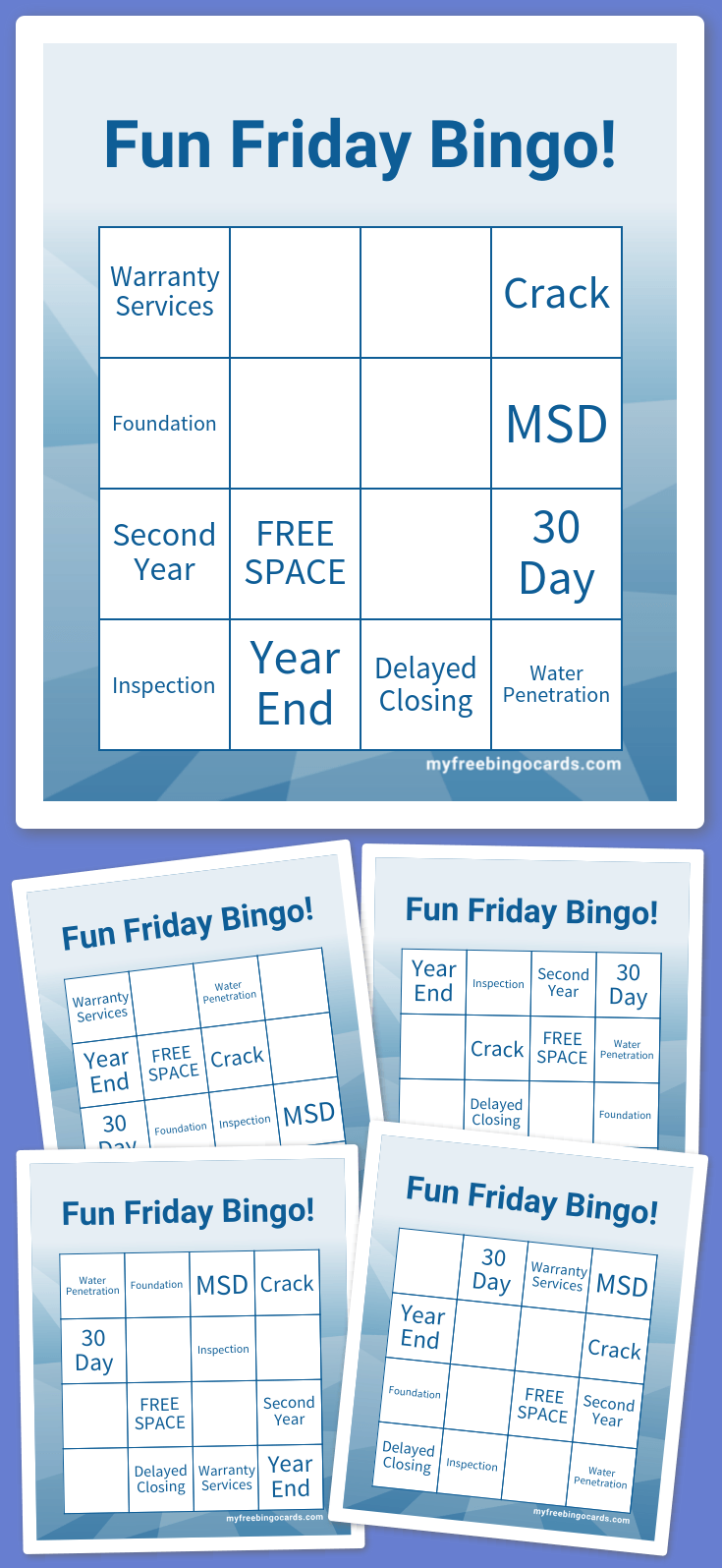 Virtual Fun Friday Bingo!