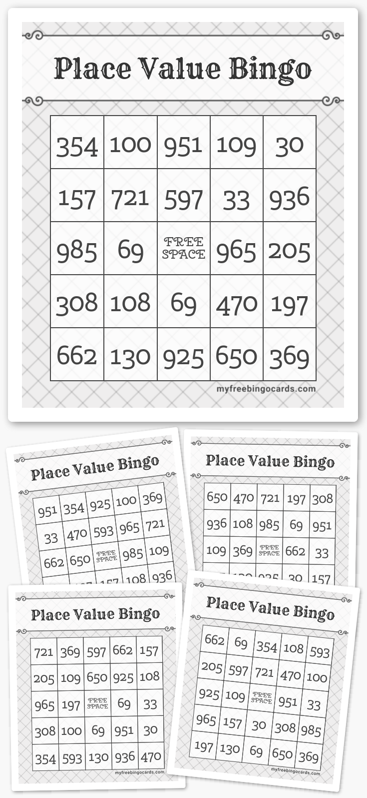 Virtual Place Value Bingo