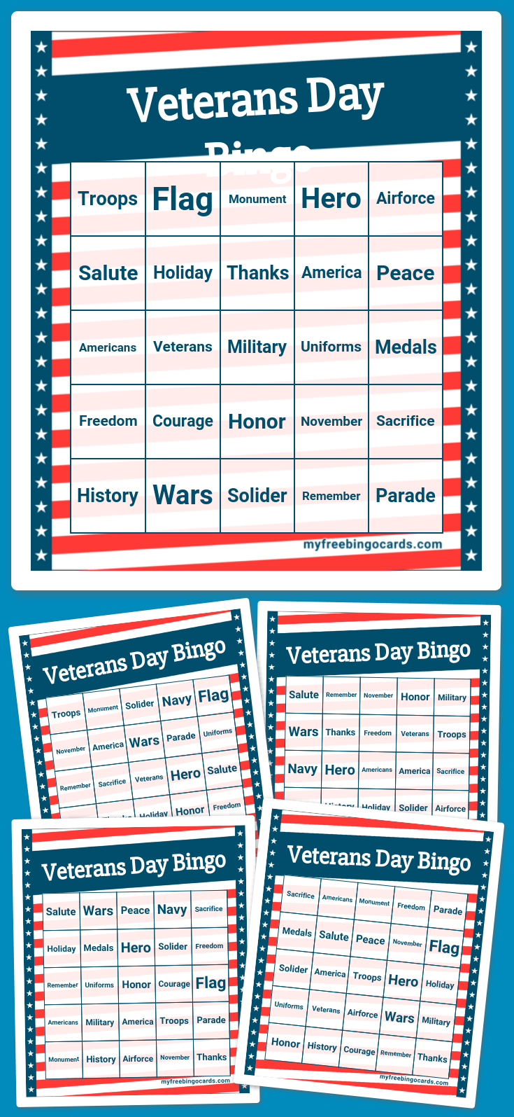 Virtual Veterans Day Bingo