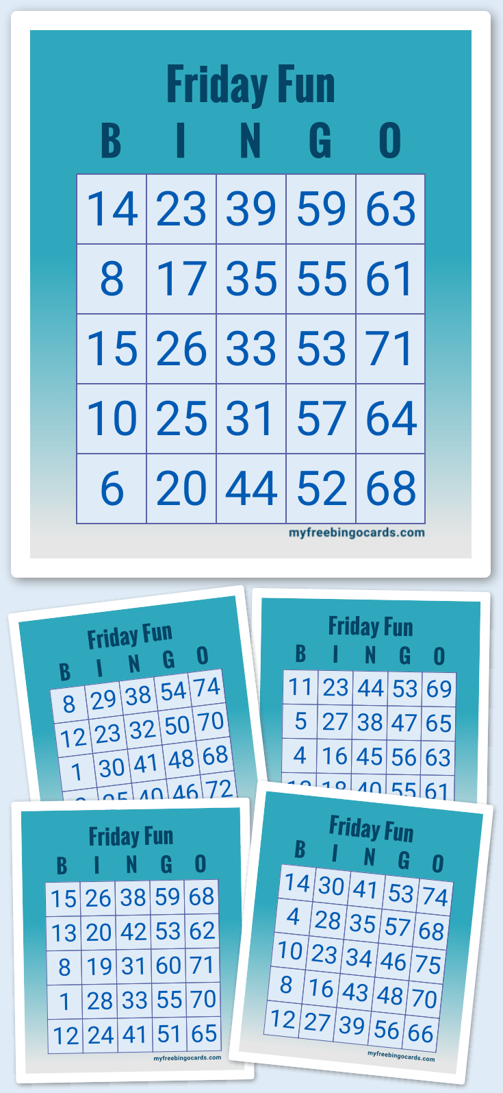 Virtual Friday Fun BINGO