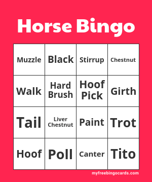 Horse Bingo