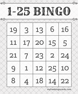 1-25 BINGO