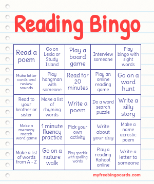 Reading Bingo