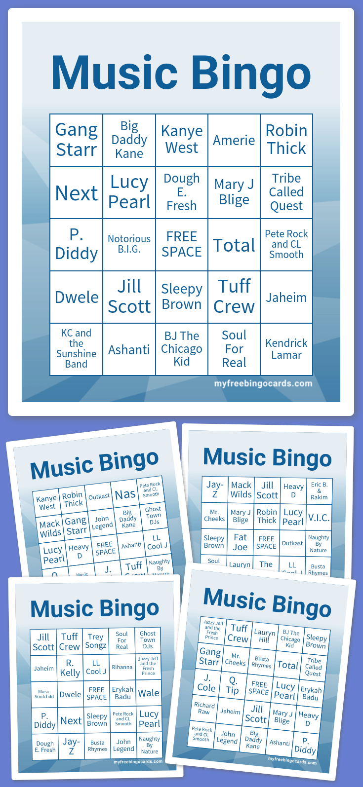Virtual Music Bingo