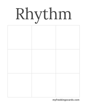 Rhythm Bingo