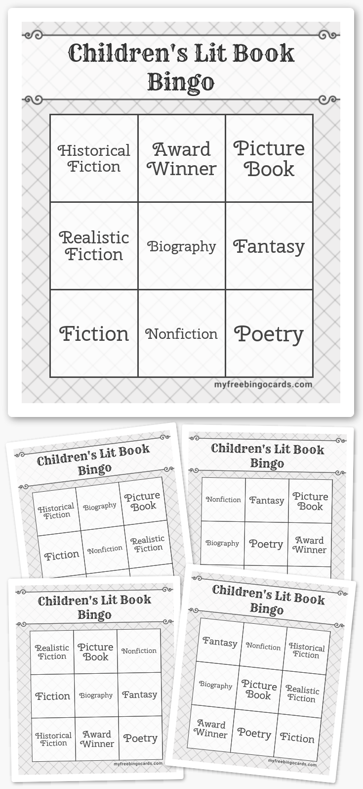 Virtual Children's Lit Book Bingo