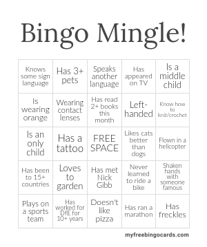 Bingo Mingle!