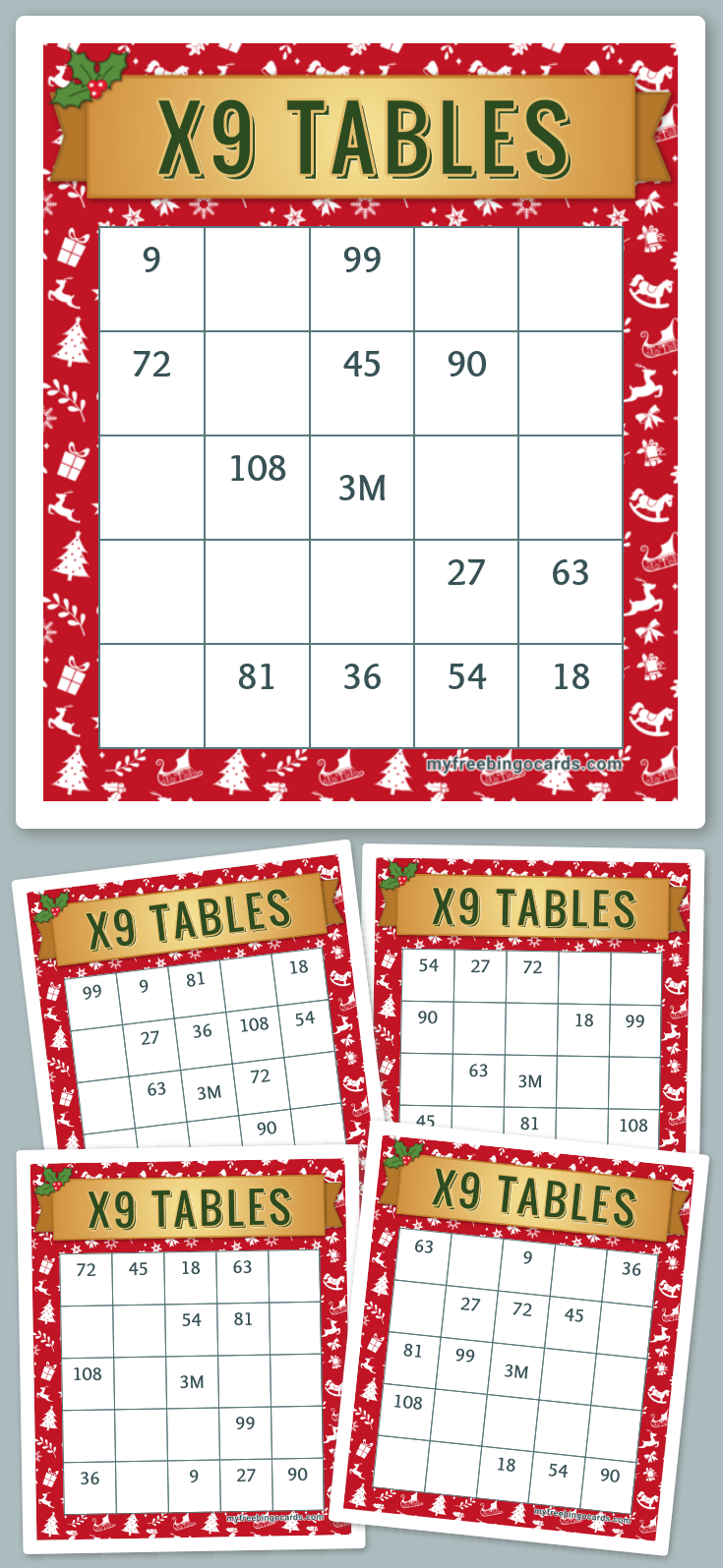 Virtual X9 TABLES BINGO