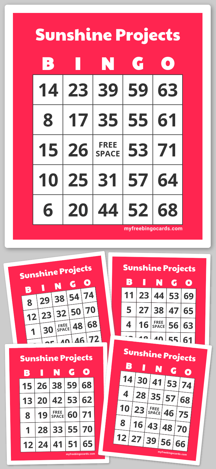 Virtual Sunshine Projects BINGO
