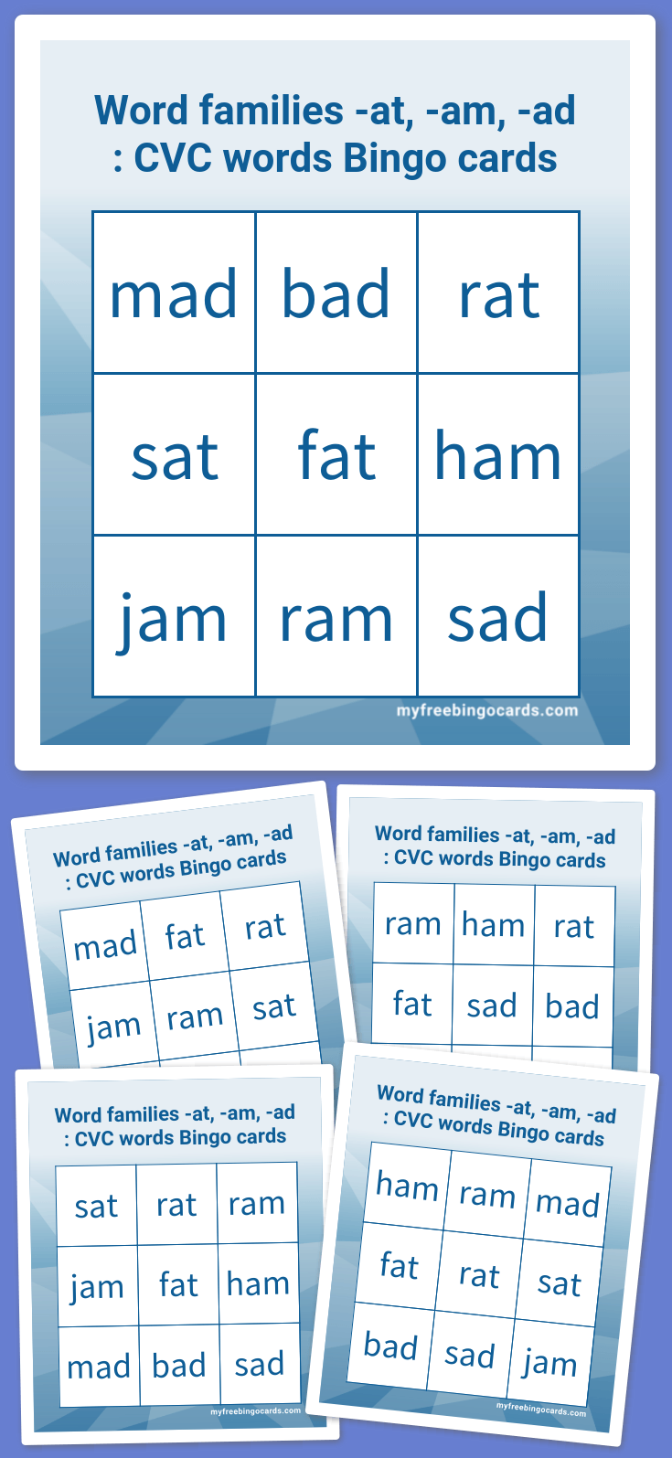 Virtual Word families -at, -am, -ad : CVC wor…