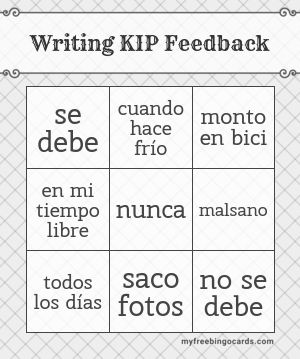 Writing KIP Feedback Bingo