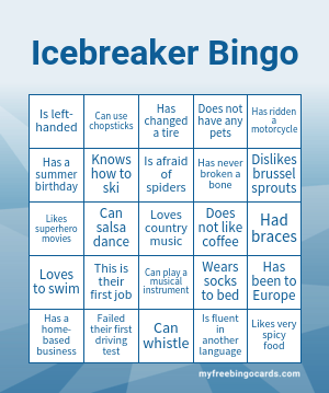 Icebreaker Bingo