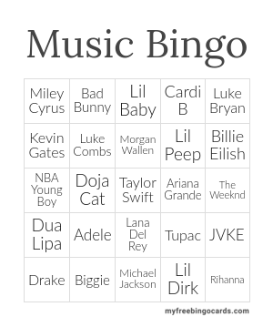 Music Bingo