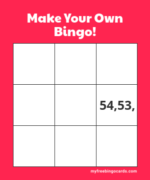 Make Your Own Bingo!